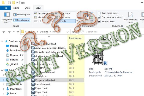 Как да видим версията на Revit модел в Windows Explorer преди да го ...